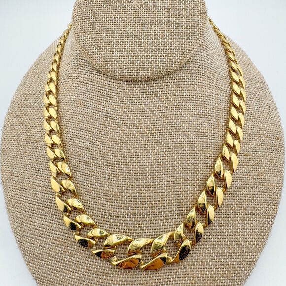 Monet | Jewelry | Vintage Monet Chain Necklace Chunky Links Statement ...